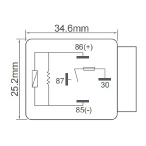 Britax E1424F 24V SPST Fused Relay